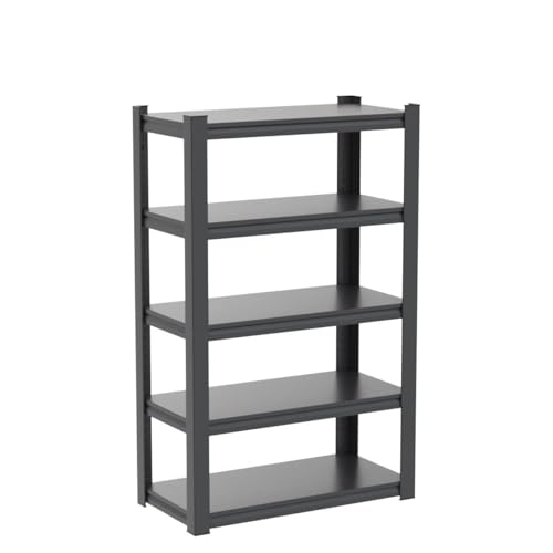 SFTORMAS 72" H Heavy Duty Garage Shelving, 5 Tier Adjustable Metal Shelving, 15.75" D X 35.3" W X 72" H, Black