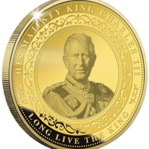 2022 DE Modern Commemorative PowerCoin Accession Of King Charles Iii Gilded Base Metal Medal 2022 Proof