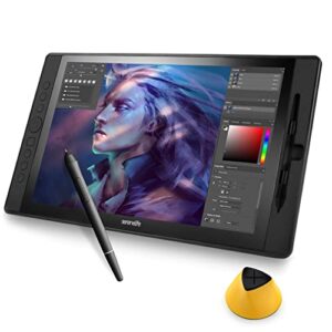 serenelife graphic tablet with passive pen - 15.6" full-laminated technology art monitor w/ 8192 pressure levels battery-free stylus - digital drawing, online teaching, design - for mac, windows os