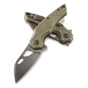 foxedge fe-013 atrax folding knife, olive drab