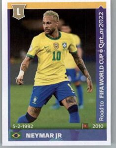 2021 panini stickers: road to fifa world cup qatar 2022#88 neymar jr brazil soccer mini sticker trading card