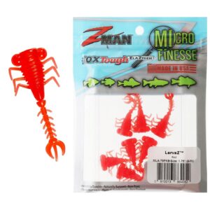 z-man mla-79pk8 larvaz 1.75" red 8 pack