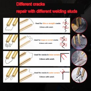 Plastic Welding Machine Car Bumper Repair Kit, 70W Plastic Welder Hot Stapler Welding Gun with Outside Corner/Inside Corner/Flat/Wave Staples