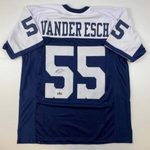 facsimile autographed leighton vander esch dallas thanksgiving day reprint laser auto football jersey size men's xl