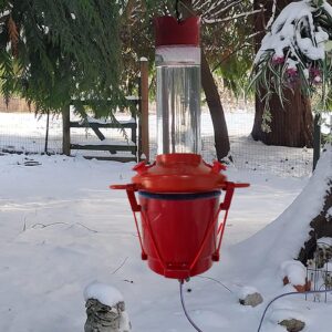 Hummingbird Feeder Heater in Freezing Outdoors Bird Feeder Heater Attaches to Feeder Bottom Backyard Bird Feeder Heater Hearth for Garden Patio Yard Hummingbird Feeder Heater (Red Heater -No Feeder)