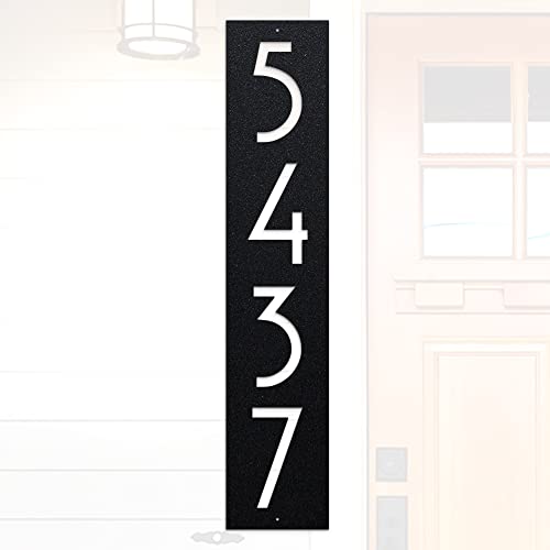 Metal Vertical House Number Sign | Mid Century Modern Address Plaque | Retro Style Address Sign | Handmade Vertical House Numbers