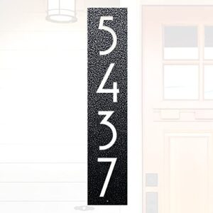 Metal Vertical House Number Sign | Mid Century Modern Address Plaque | Retro Style Address Sign | Handmade Vertical House Numbers