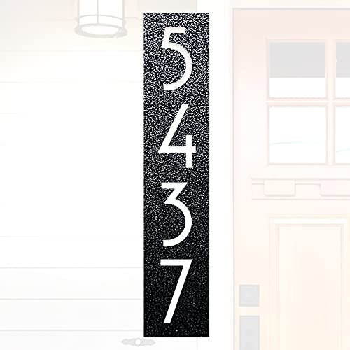 Metal Vertical House Number Sign | Mid Century Modern Address Plaque | Retro Style Address Sign | Handmade Vertical House Numbers