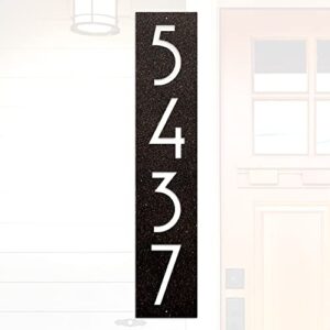 Metal Vertical House Number Sign | Mid Century Modern Address Plaque | Retro Style Address Sign | Handmade Vertical House Numbers