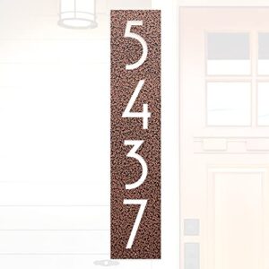 Metal Vertical House Number Sign | Mid Century Modern Address Plaque | Retro Style Address Sign | Handmade Vertical House Numbers