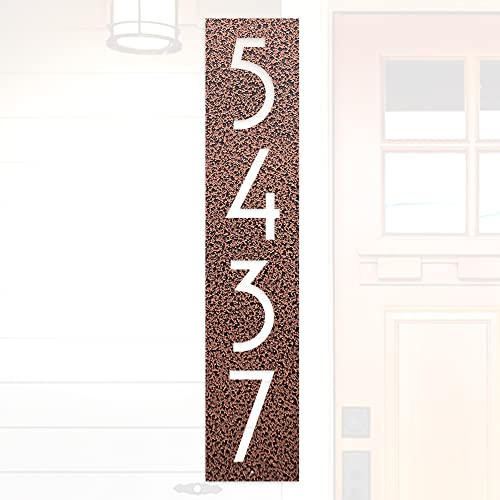 Metal Vertical House Number Sign | Mid Century Modern Address Plaque | Retro Style Address Sign | Handmade Vertical House Numbers