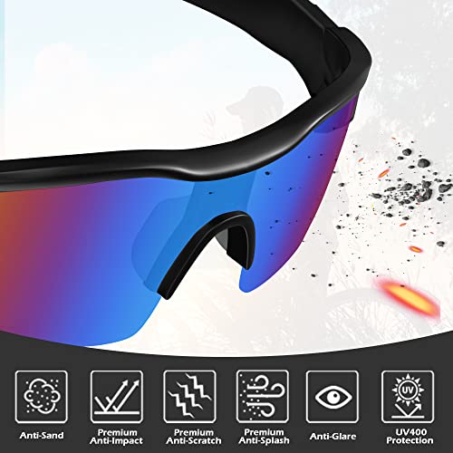 YENPK 6 Pack Tinted Safety Glasses Goggles for Men, Scratch & Impact Resistant Eyes Protection ANSI Z87.1+ Certified UV400 Protective Eyewear Construction, Shooting, Cycling(Multicolor Lens)