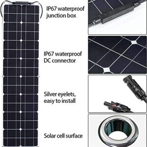 LOPMQRV 800 Watt Solar Panel Kit, with 2pcs Charge Controller(40A) 4pcs 200 Flexible Monocrystalline for 12-48V Battery Charging Car Camper RV Yacht Boat