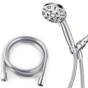 6 functions handheld shower head set high pressure shower head high flow hand held showerhead set with 59 inch hose bracket teflon tape rubber washers