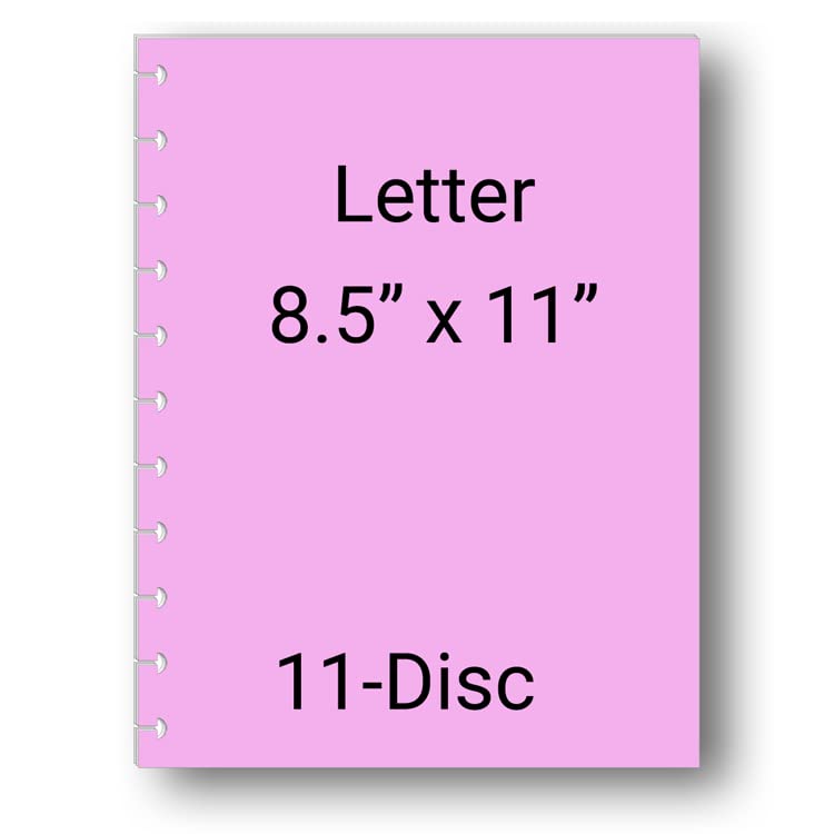 6 Clear Blank Binder Dividers for Discbound Planners Semi-Transparent fits with Letter Size Planners, Circa Letter, Arc by Staples, TUL, Letter (11-Disc Letter (8.5 x 11 in))