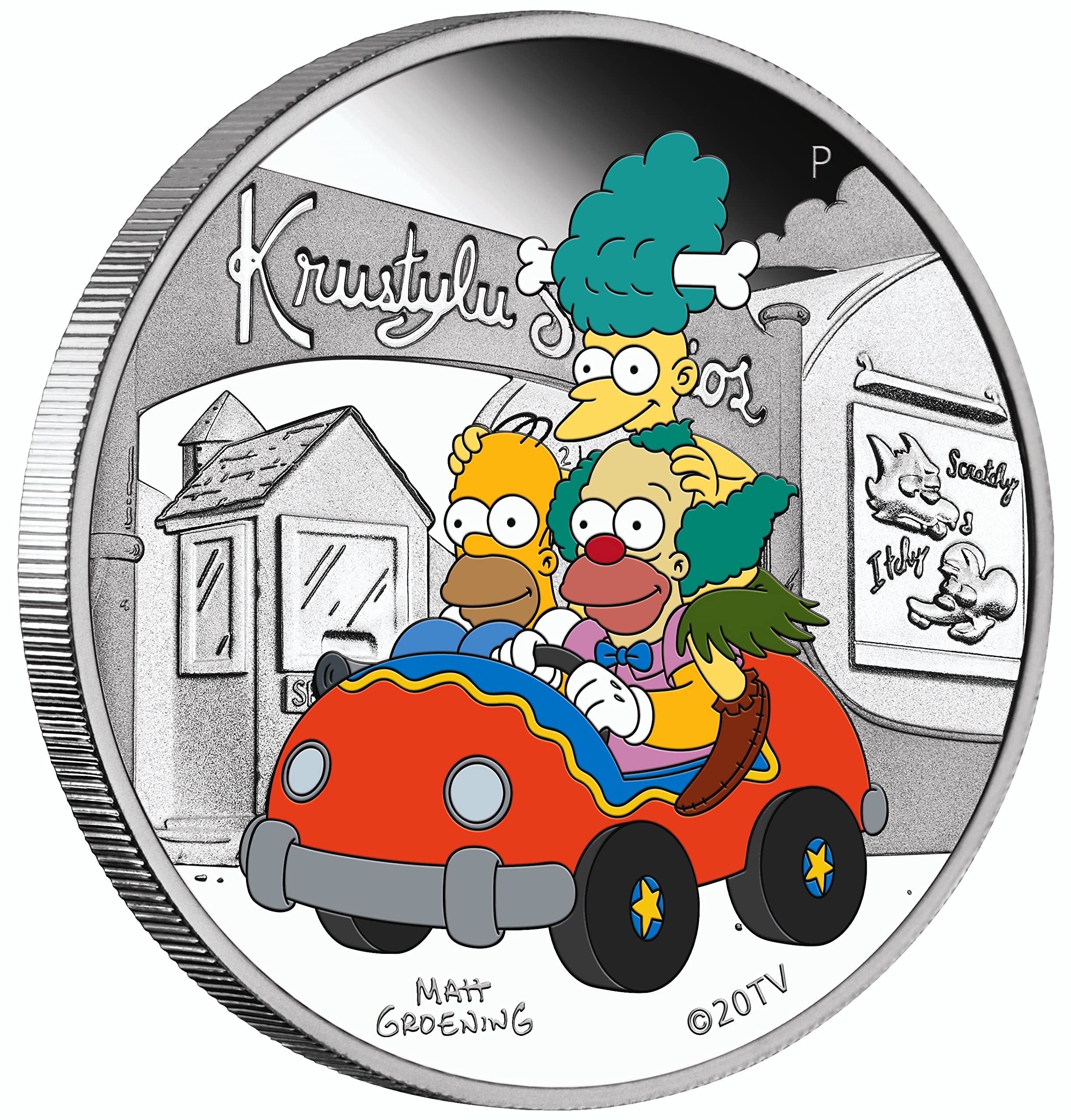 2022 P The Simpsons Krustylu 1oz silver coin proof $1 Seller Proof