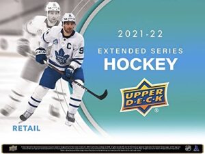 2021/22 upper deck extended hockey 18 pack factory sealed fat pack box with 468 cards