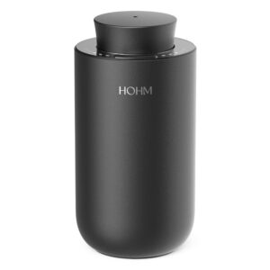 hohm vessel diffuser - portable essential oil atomizer diffuser for essential oils - waterless essential oil diffuser - adjustable scenting, chargeable & 450 sq-ft coverage - black