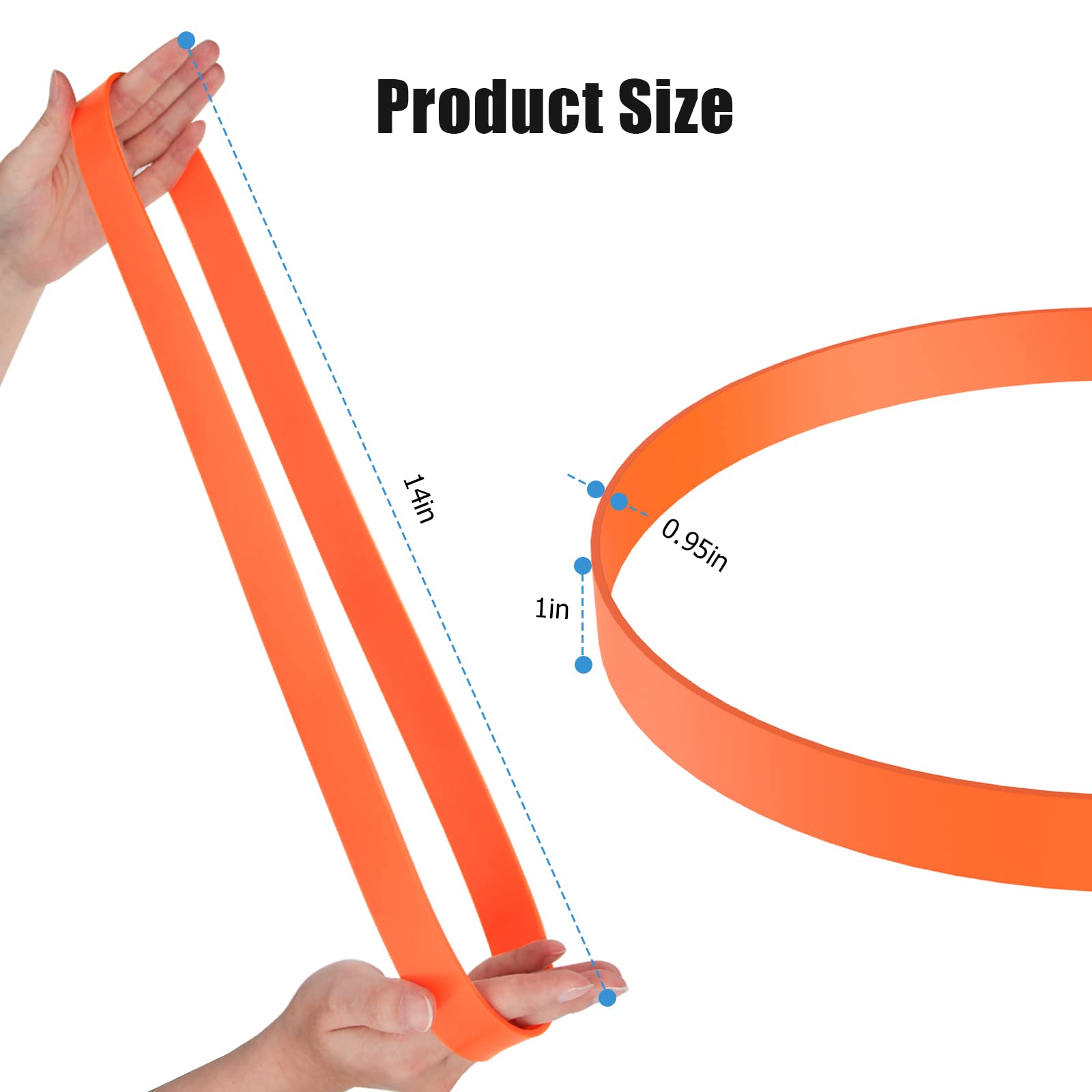 Bandsaw Tires 14 inch, 14 x 1 x .095 inch Urethane Band Saw Tires, No Adhesive Needed Bandsaw Parts Compatible with Jet Grizzly, Powermatic Band Saws, 2-Pack