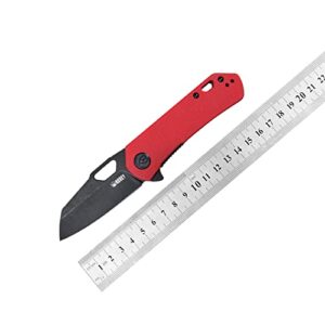 KUBEY Duroc KU332F Pocket Knife for EDC, 2.91" AUS-10 Blade G10 Handle Outdoor Camping Knife for Men