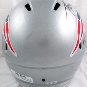 Ty Law Autographed New England F/S Speed Helmet w/SB Champs-Beckett W Hologram Black