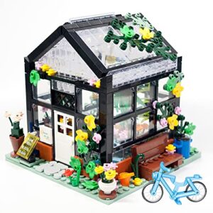 zka flower house building block set with led light, compatible with lego flower plant series block set, good gift for friends and girls（579pcs）