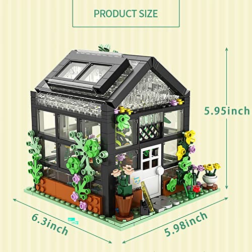 ZKA Flower House Building Block Set with LED Light, Compatible with Lego Flower Plant Series Block Set, Good Gift for Friends and Girls（579PCS）