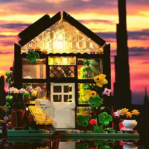 ZKA Flower House Building Block Set with LED Light, Compatible with Lego Flower Plant Series Block Set, Good Gift for Friends and Girls（579PCS）