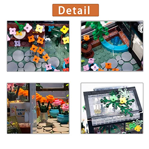 ZKA Flower House Building Block Set with LED Light, Compatible with Lego Flower Plant Series Block Set, Good Gift for Friends and Girls（579PCS）