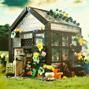 ZKA Flower House Building Block Set with LED Light, Compatible with Lego Flower Plant Series Block Set, Good Gift for Friends and Girls（579PCS）