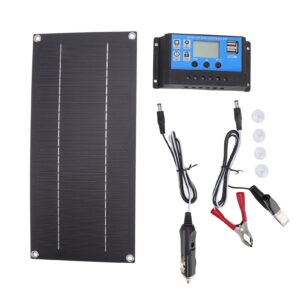 600W 18V Portable Solar Panel Kit, Solar Charger with Controller, 100A Battery Charger Solar Power Panel, Battery Charger Kit for Car Battery Car