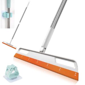 multifunction magic broom- rubber floor squeegee,squeeze silicone broom,3-in-1 adjustable indoor broom sweeper,pet hair remover,scraping broom for bathroom,window, bathroom, kitchen, tile cleaning