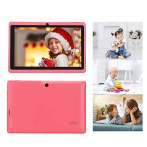 ciciglow Tablet for Toddlers, 7 inch Portable Android Tablet PC, 8GB ROM 1GB RAM Kids Learning Education Tablet with Protective Cover, Safety Eye Protection Screen, WiFi, Bluetooth, Dual Camera(Pink)