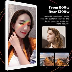 Asixxsix Android Tablet, 4GB 64GB 1080x1920 IPS Display 10.1 Inch Tablet 10 Core CPU 8000mAh 13MP Camera HD Tablet 2.4G / 5G Dual Band WiFi Touchscreen Tablets for Work Study Office School(#2)