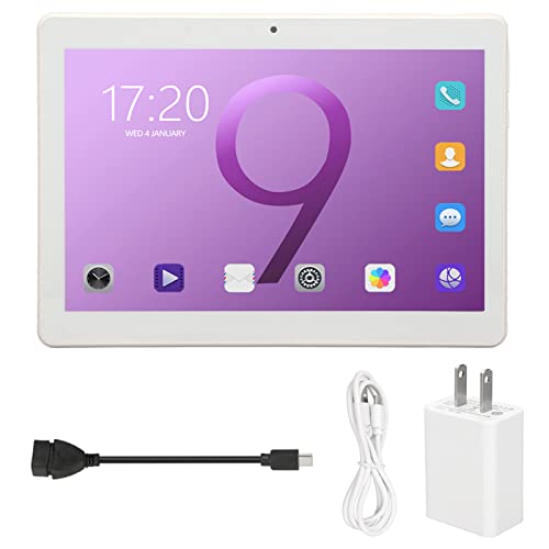 PUSOKEI Android Tablet 10in Tablet, 3GB RAM 32GB ROM, Octa Core 2.0GHz CPU, FHD IPS Touch Screen, 2MP & 5MP HD Camera, 2.4G/5G WiFi, Dual SIM Card Slot, 6000mAh Battery(Gold)