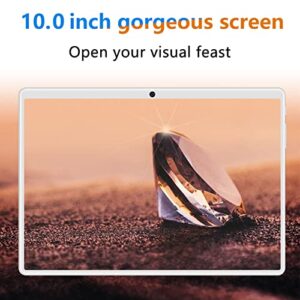 10in Android 10.0 Tablet PC, Octa Core Processor, 3GB RAM 32GB ROM, IPS HD Touch Screen, 5MP Cameras, Dual SIM Slot, WiFi, Bluetooth,128GB Expand Support(Silver White)