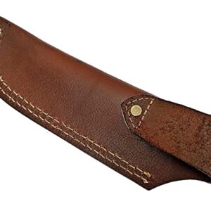 9” Long Handmade Leather Sheath For Fixed Blade Knife.