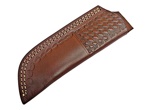 9” Long Handmade Leather Sheath For Fixed Blade Knife.