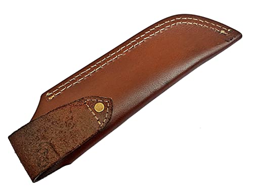 9” Long Handmade Leather Sheath For Fixed Blade Knife.