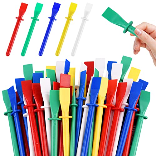 WXJ13 50 pcs Glue Spreaders,Colored Plastic Glue Smear Sticks Applicator Glue Scrapers,Glue Roller