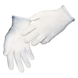 3 pairs (12 gloves) gloves legend white inspection gloves nylon white coin jewelry antiques safety working gloves for men - size large