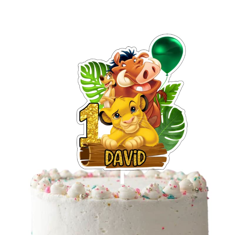 Lion King Cake Topper, Personalized Cake Topper, Customized Birthday Cake Topper, Custom Cake Decoration, Party Decor