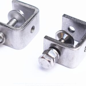 Stainless Steel C Clamps Mini 16-30Mm for Mounting, Heavy Duty Woodworking U Clamp Set Tiger Clamp Tools with Stable Wide Jaw Opening & Protective Pads for Welding/Carpenter