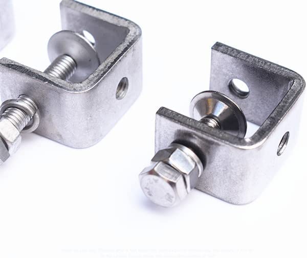 Stainless Steel C Clamps Mini 16-30Mm for Mounting, Heavy Duty Woodworking U Clamp Set Tiger Clamp Tools with Stable Wide Jaw Opening & Protective Pads for Welding/Carpenter