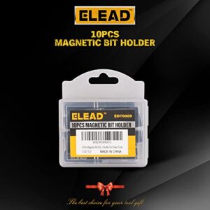 ELEAD 10x Magnetic Impact Driver Bit Holder with Strong Magnet - Impact Screwdriver Bit Extension Adapter, Impact Screw Driver Bit Extension Holder Adapter for Power Drill, Impact Driver, Nut Driver,