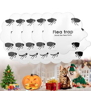 flea trap refills,discs replacement sticky glue pads fits most models flea bed bug traps for inside your home,non-toxic odorless eco-friendly family and pet safe(10 pack)