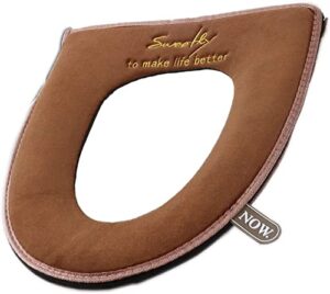 1pcs toilet seat cover warm pads, toilet seat cover cushion, warm toilet seat covers, cute toilet seat mat (brown)