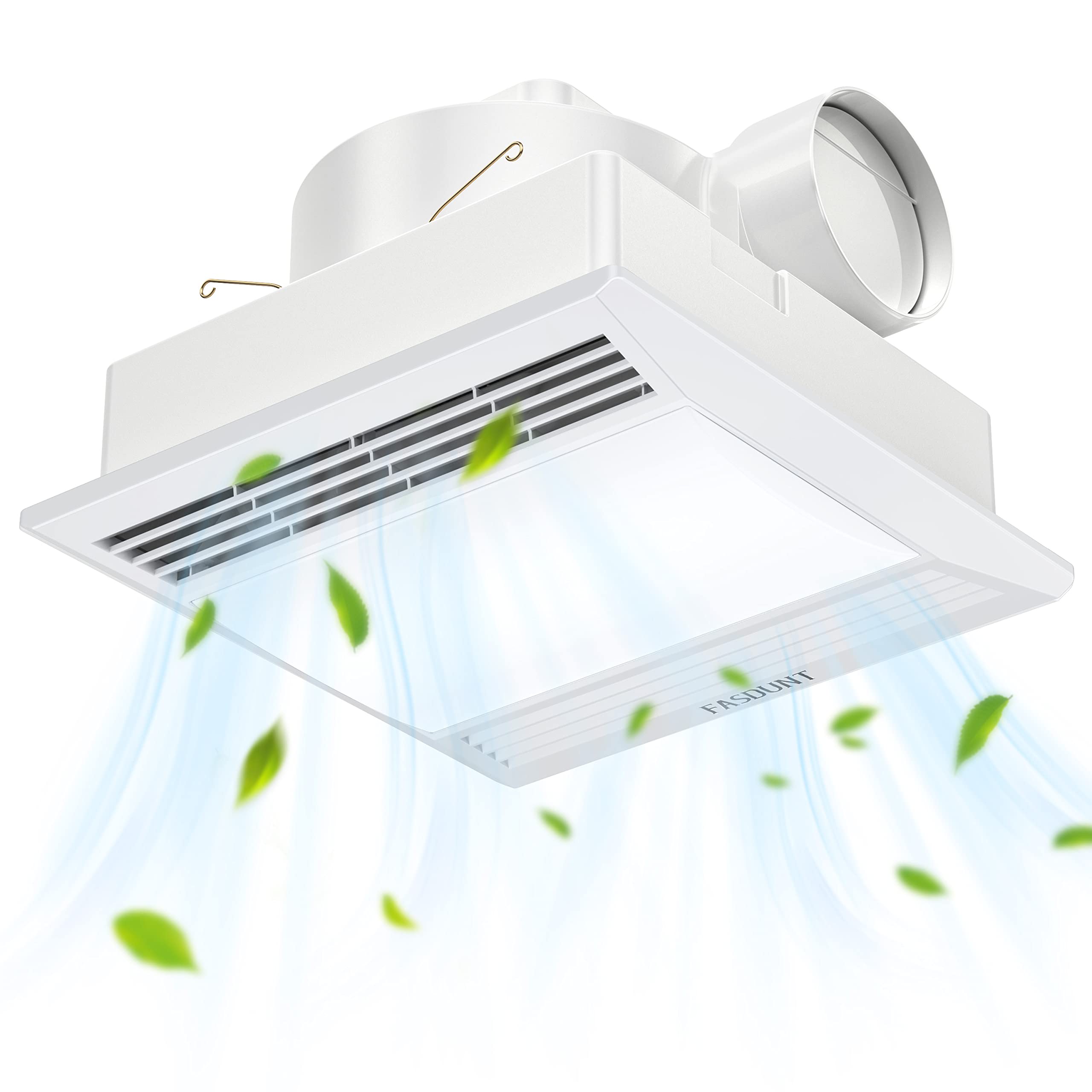 FASDUNT Bathroom Exhaust Fan Ultra Quiet 1.0 Sones Bathroom Ceiling Vent Fan with LED Light 110 CFM Bath Ventilation Fan with Light Combo, Fits for Home Bath Office Hotel 105 sq. ft.