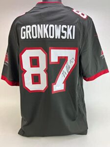 rob gronkowski signed autographed nike game football jersey radtke exclusive - autographed nfl jerseys