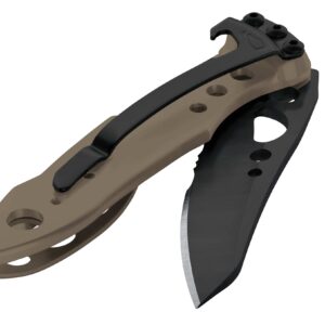 LEATHERMAN, Skeletool KBX Pocket Multitool with Knife and Bottle Opener, Coyote Tan